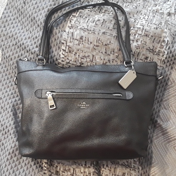Coach | Bags | Coach Pebbled Leather Tyler Tote | Poshmark